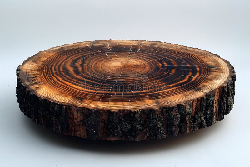 Cross-Section of Wood Plank. Generative AI Stock Illustration ...