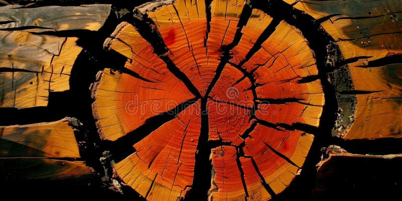 Halved Piece of Wood. Generative AI Stock Illustration - Illustration ...
