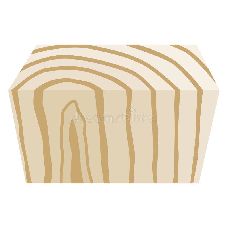 Piece of Wooden Plank with Texture Vector Illustration Stock Vector ...