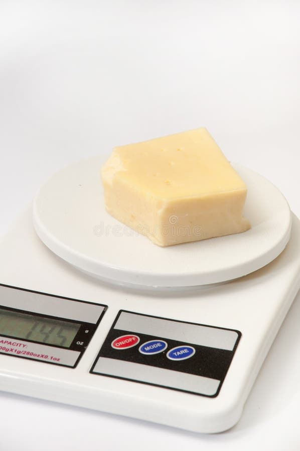 Piece Yellow Cheese Kitchen Digital Scale Stock Photos - Free & Royalty ...