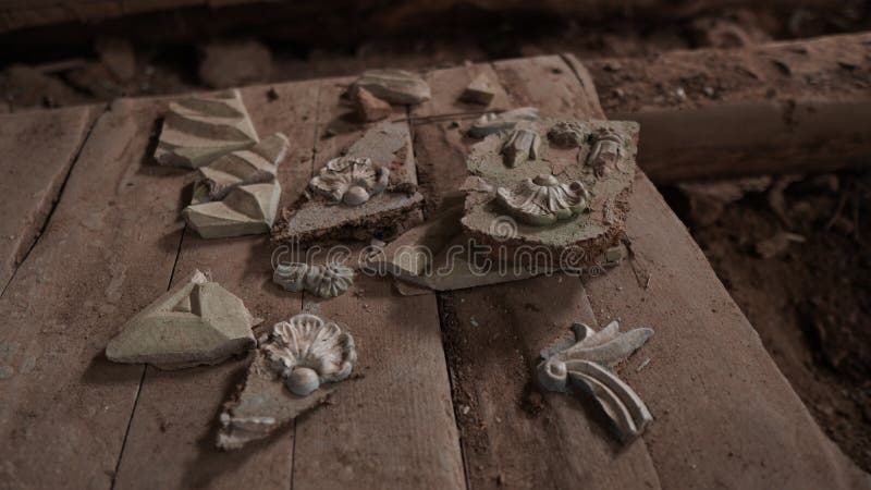 Pieces of the Ancient Fretwork Stock Image - Image of number, temple ...