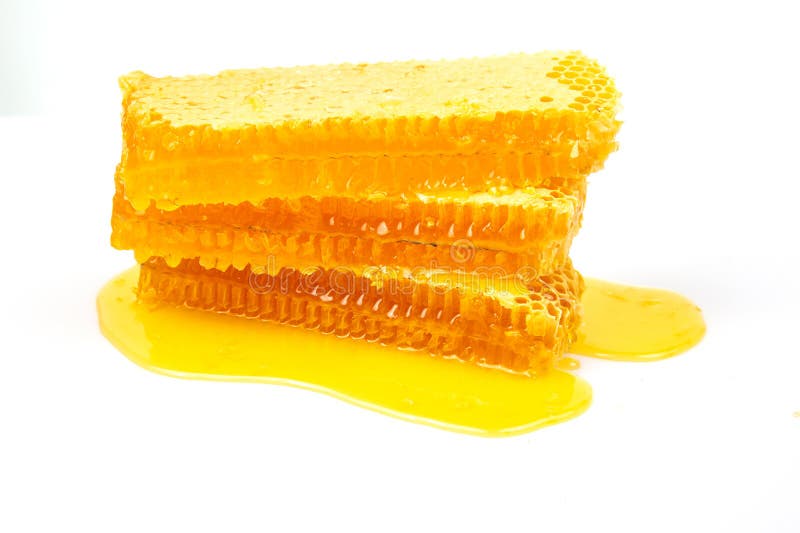 Pieces of Beeswax Honey on a White Background Stock Image - Image of ...