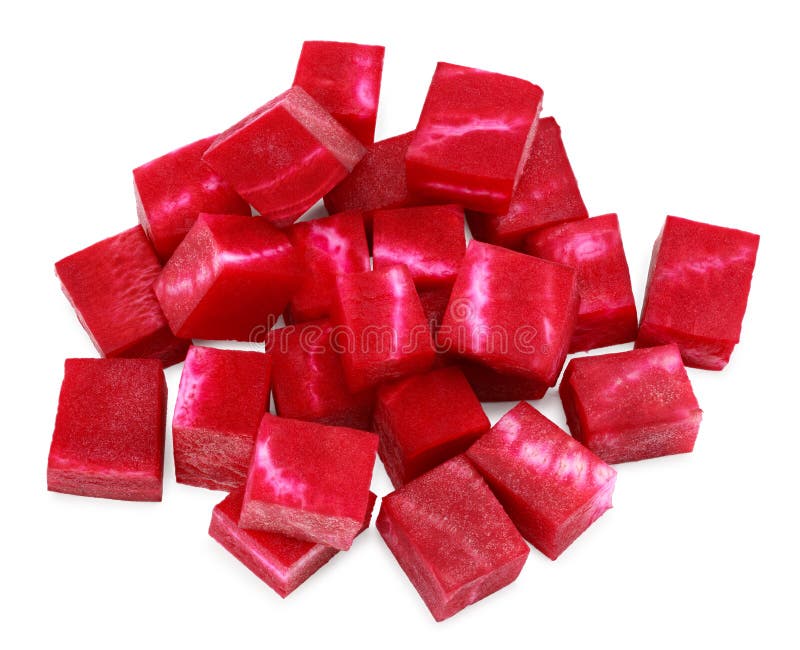 Pieces of Beetroot Isolated on White Background. Clipping Path Stock ...