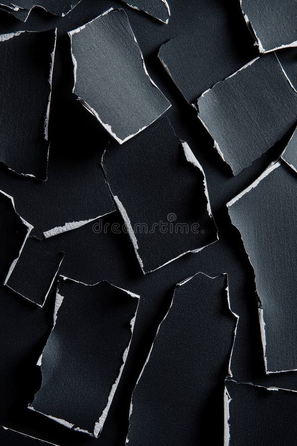 Pieces of Black Paper Scattered on a Table, Great for Creative Projects ...
