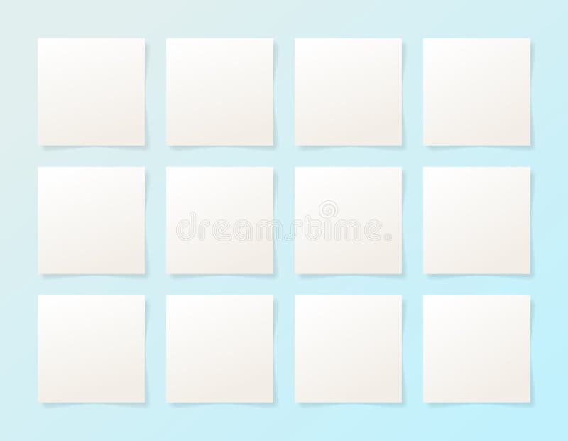 Six Pieces Blank Sheet of White Paper with the Shadow Stock Vector ... Six Pieces Blank Sheet of White Paper with the Shadow Stock Vector ...