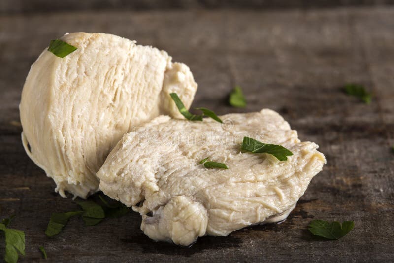 Pieces of boiled chicken stock image. Image of delicious - 66389473