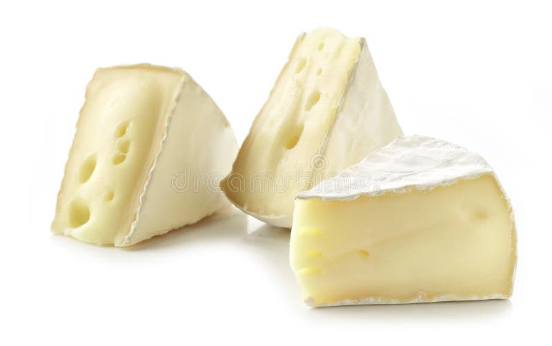 Pieces of brie cheese stock image. Image of delicatessen - 204466415