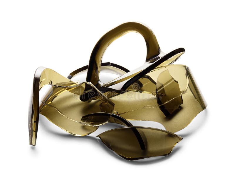 Pieces of Broken Cup on White Stock Image - Image of collapse, pieces ...