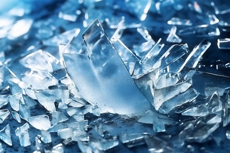 Pieces of Broken Ice on a Dark Background. Abstract Background Stock Illustration - Illustration ...