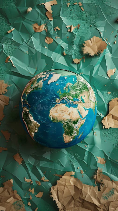Pieces of Cardboard for World Earth Day Stock Photo - Image of nature ...