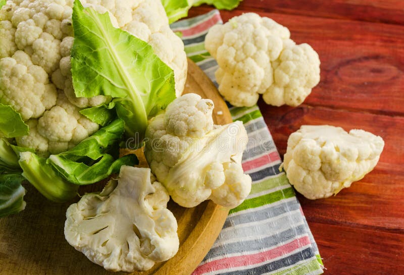Pieces of cauliflower stock photo. Image of vegan, products - 78018902