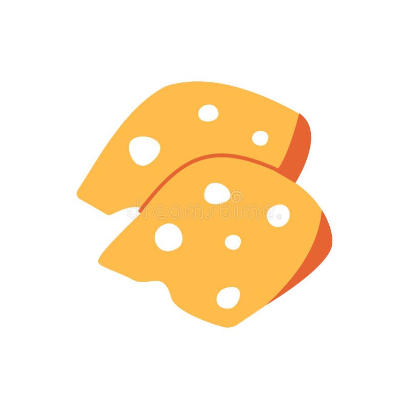 Pieces of Cheese Icon. Cheese Products Silhouette. Vector Illustration ...