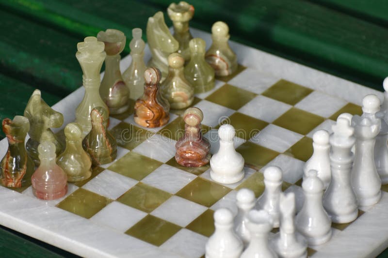 Pieces on a Chess Board. the Pawn Moves To E4 Stock Image - Image of ...