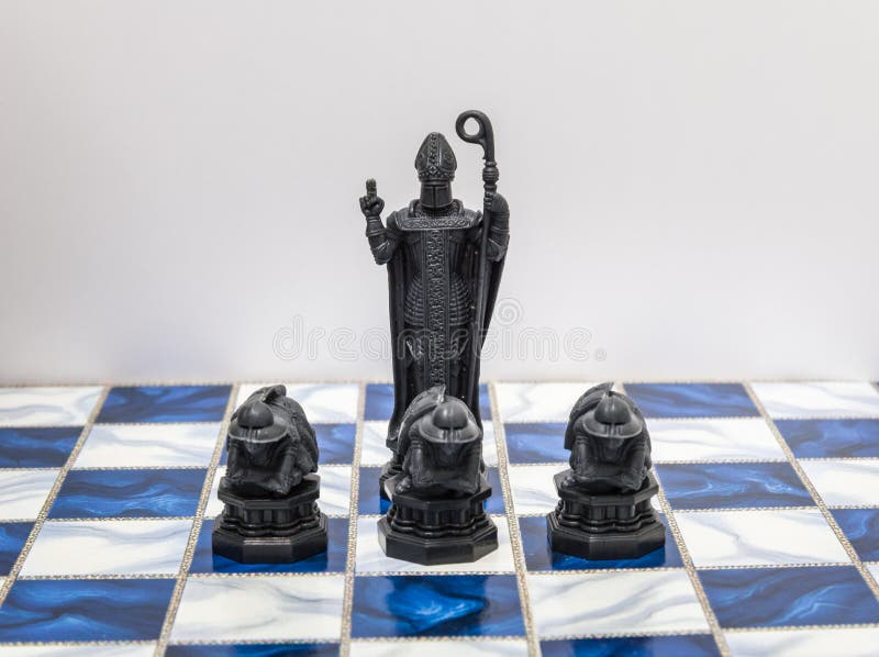 A Pieces of Chess Character on the Board with a Light. a Character ...