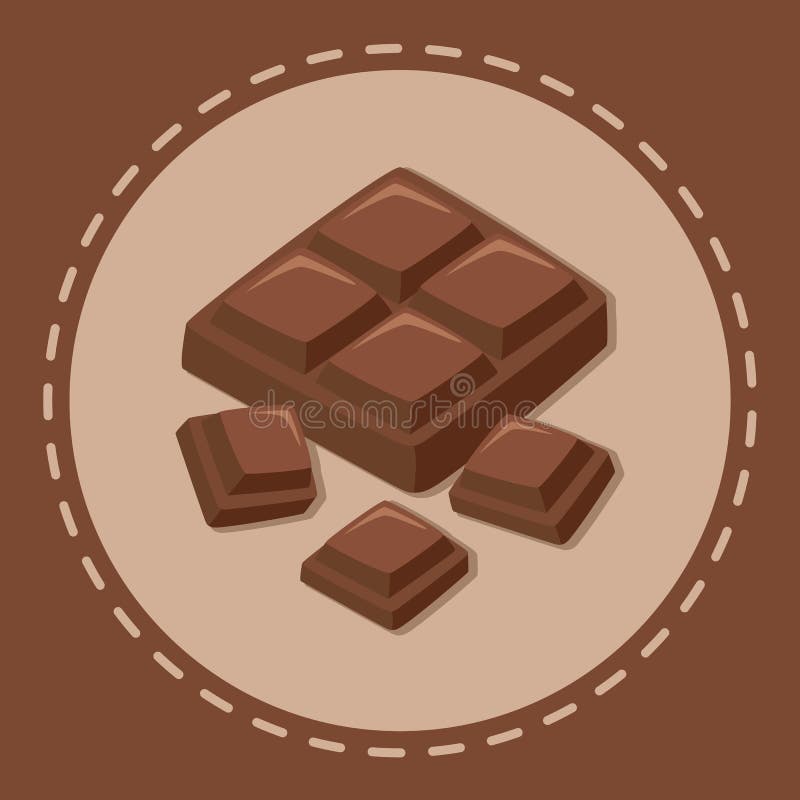 Pieces of Chocolate Block Vector Stock Vector - Illustration of sweet ...