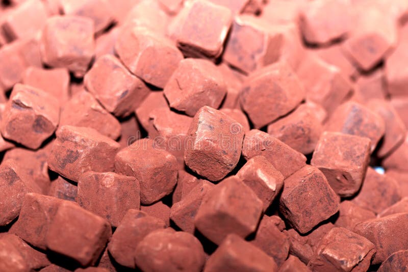 Pieces of chocolate cubes stock photo. Image of sweet - 84883682