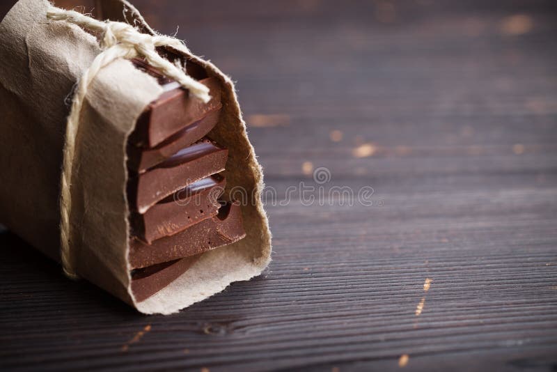 Pieces of chocolate packed stock image. Image of delicious - 49230503