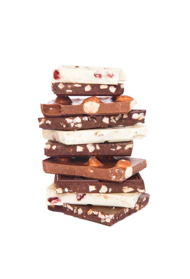 Pieces of Chocolate on the Table Stock Image - Image of chocolate ...
