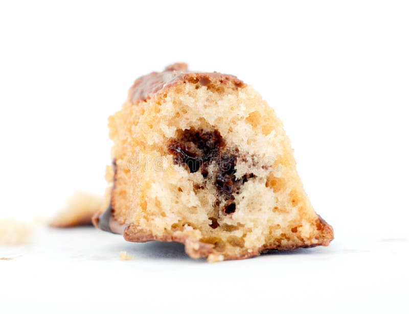 Pieces Chopped Cocoa Coated Cake with Chocolate Sause Stock Photo ...