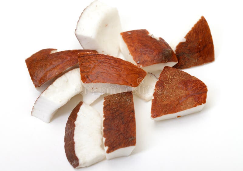 Cut pieces of coconut stock image. Image of fresh, freshness - 41100613