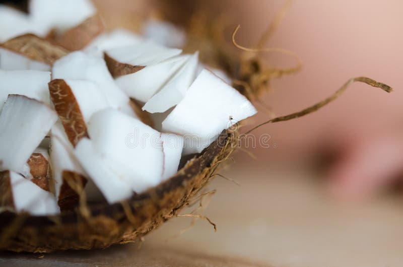 Pieces of coconut stock photo. Image of freshness, piece - 73578368