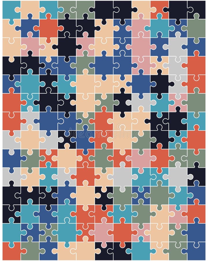 Colorful Puzzle, Seamless Illustration Stock Illustration ...