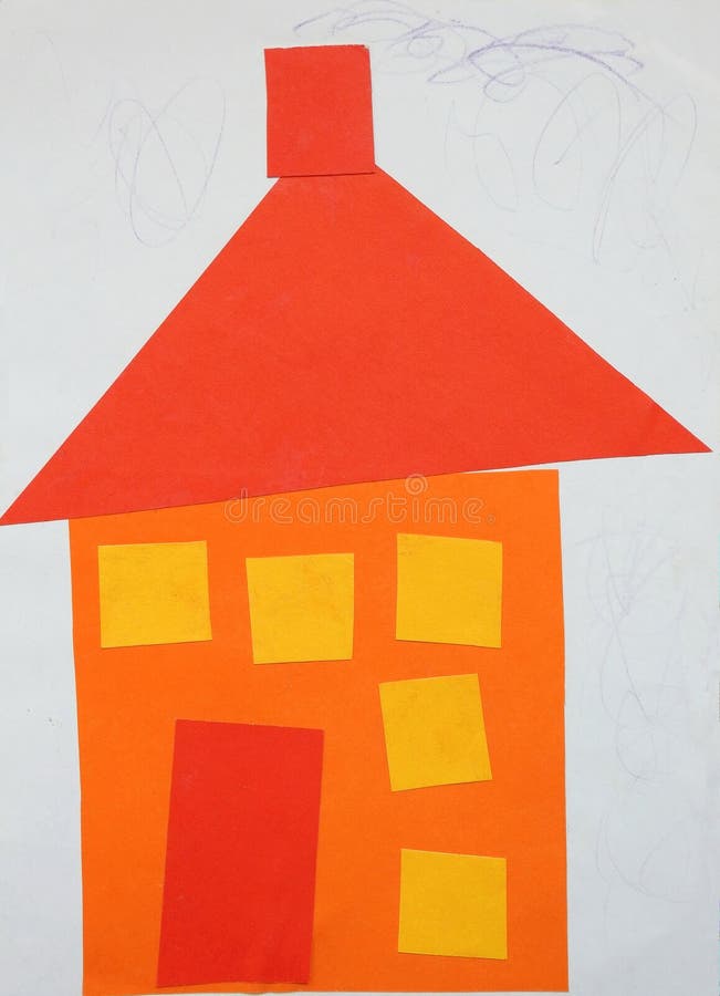 Pieces Cut from Paper and Do Home Stock Image - Image of pieces, home ...