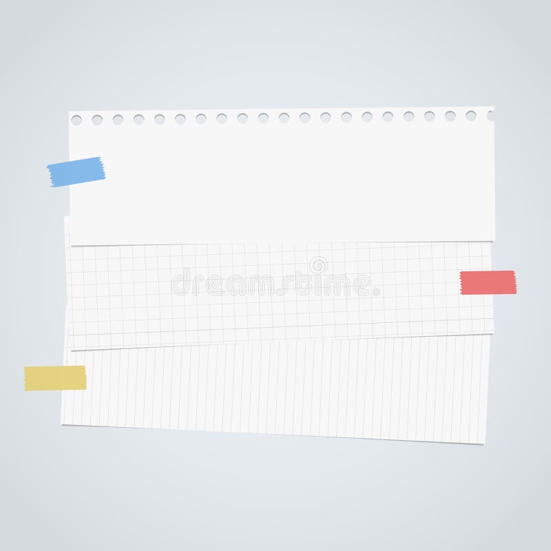 Squared and Lined Paper Sheets of Notebook or Copybook. Vector ... Squared and Lined Paper Sheets of Notebook or Copybook. Vector ...