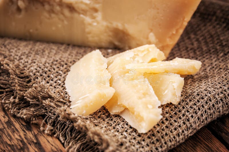 Pieces of Delicious Parmesan Cheese Stock Photo - Image of eating ...