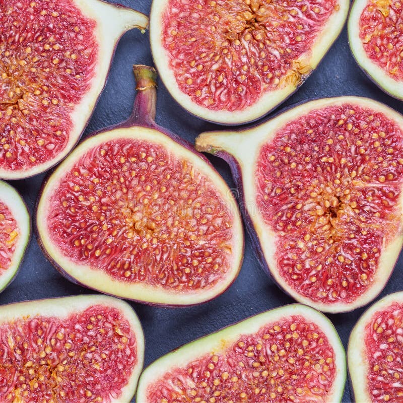 Pieces of Fig on a Stone Board Stock Photo - Image of fresh, fourth ...