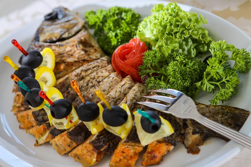 Pieces of fish stock photo. Image of ingredient, salad - 29239344