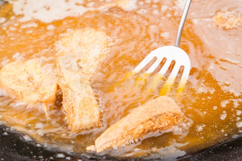 Pieces of Fish Baked on Hot Fire.Healthy Food Stock Photo - Image of ...