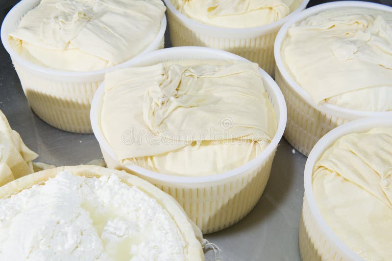 Pieces of Fresh Cheese Wrapped in Cloth Canvas Stock Image - Image of ...