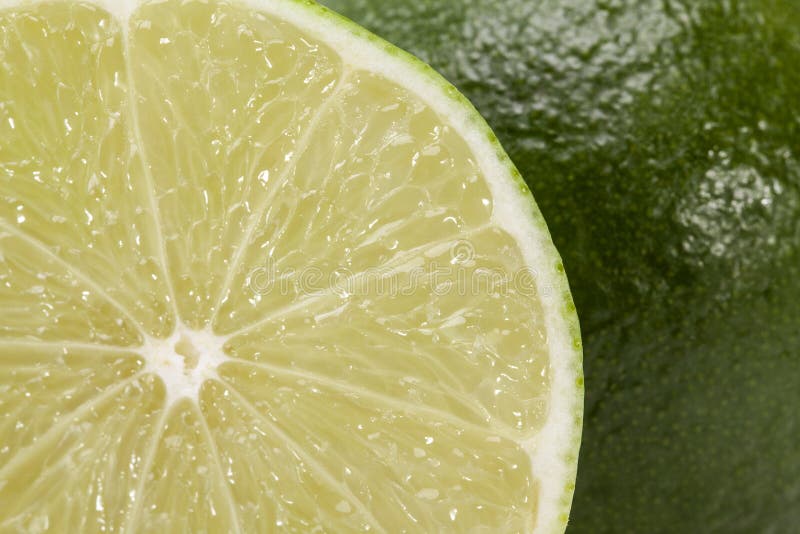 Pieces of Fresh Green Fruit of Lime, Close Up Stock Photo - Image of ...