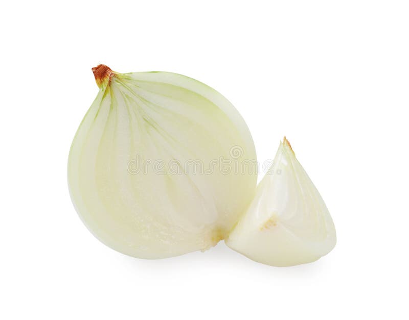 Pieces of Fresh Onion on White Background Stock Image - Image of ...