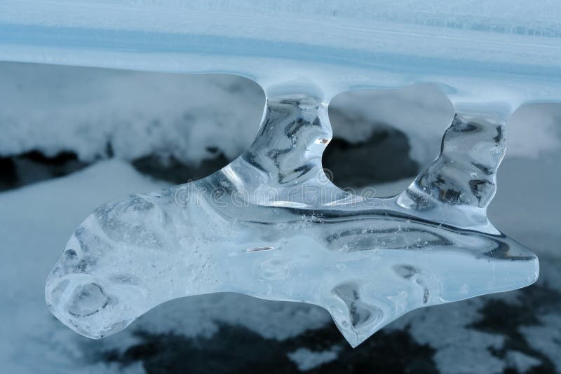Pieces of Frozen Ice on Baikal. Broken Ice Stock Photo - Image of ...