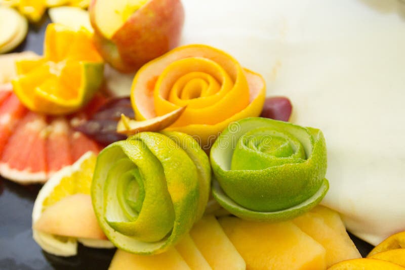 Pieces of Fruit, Flowers Fruit Stock Image - Image of bowl, flowers ...