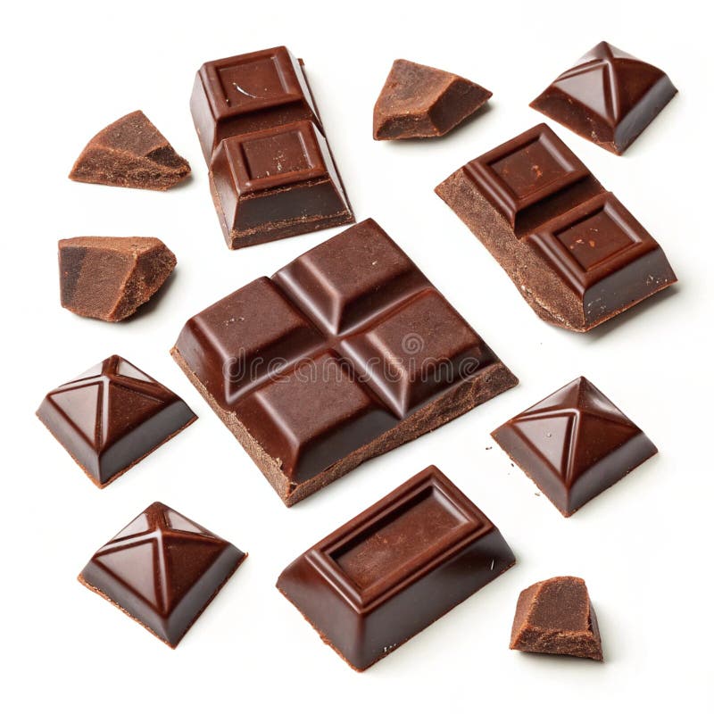 Chocolate Pieces stock illustration. Illustration of delicious - 362356734