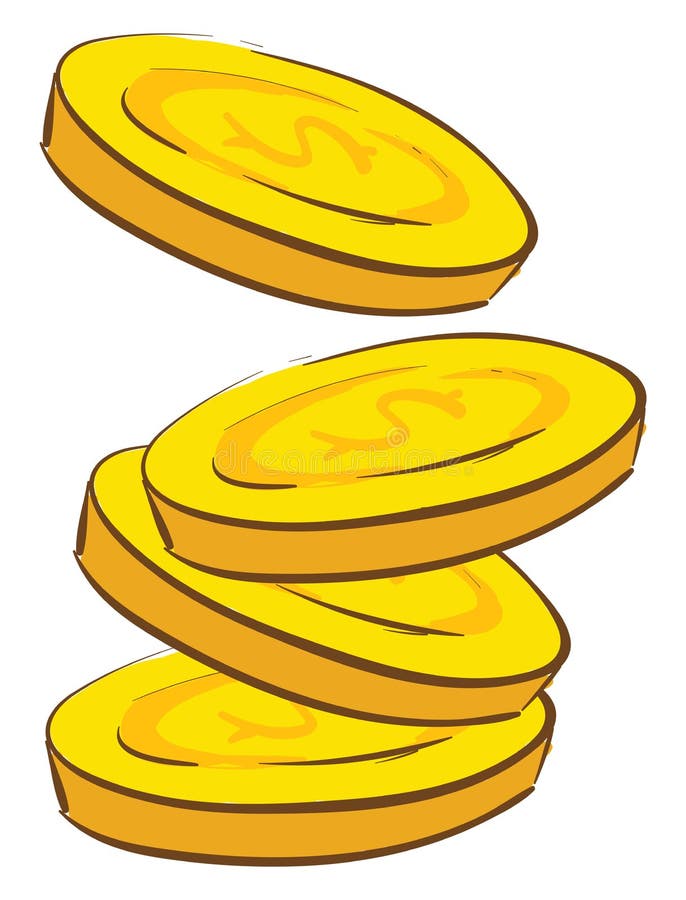 A Gold Coins, Vector or Color Illustration Stock Illustration ...