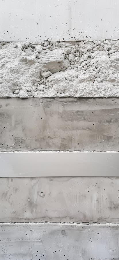 Pieces of Grey Concrete Material, Each with Different Textures and ...