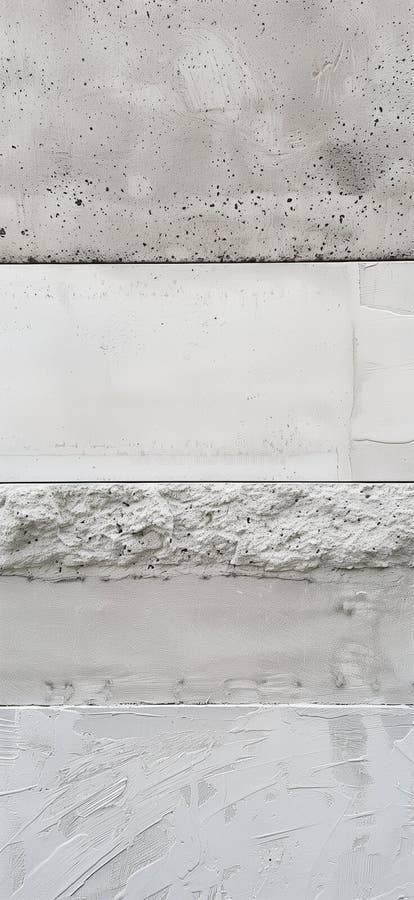 Pieces of Grey Concrete Material, Each with Different Textures and ...