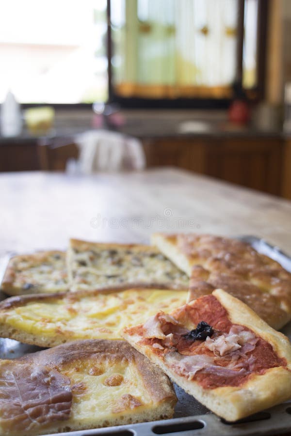 Pieces of homemade pizza stock photo. Image of express - 78906982
