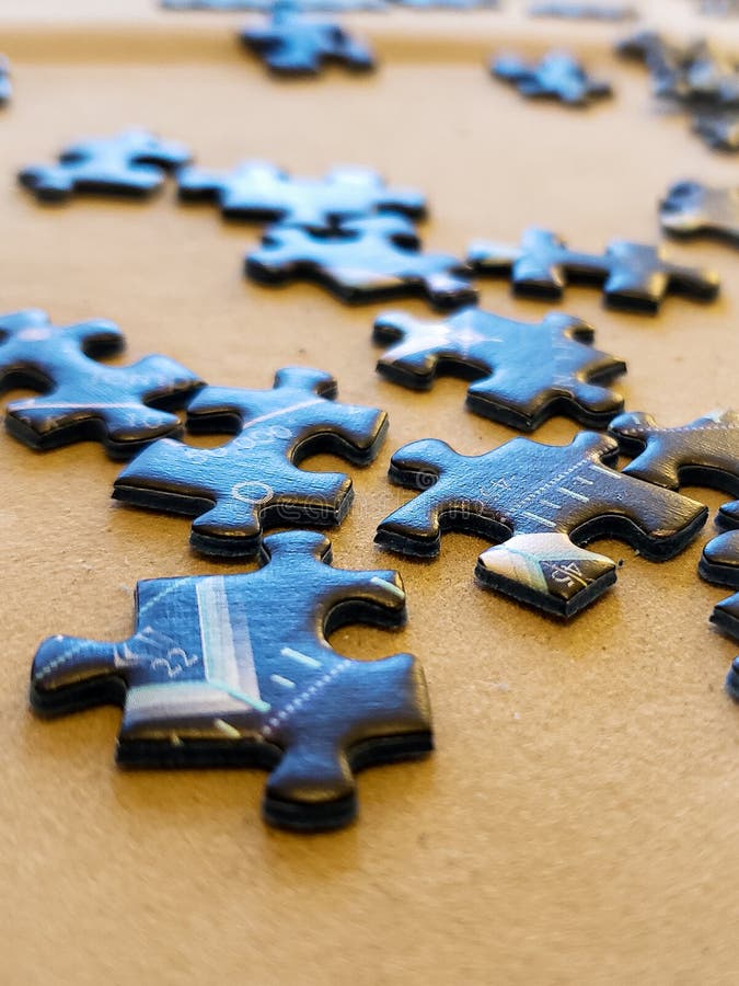 Pieces of an Incomplete Puzzle Jigsaw Stock Photo - Image of chaos ...