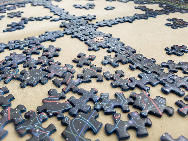 Pieces of an Incomplete Puzzle Jigsaw Stock Photo - Image of puzzle ...