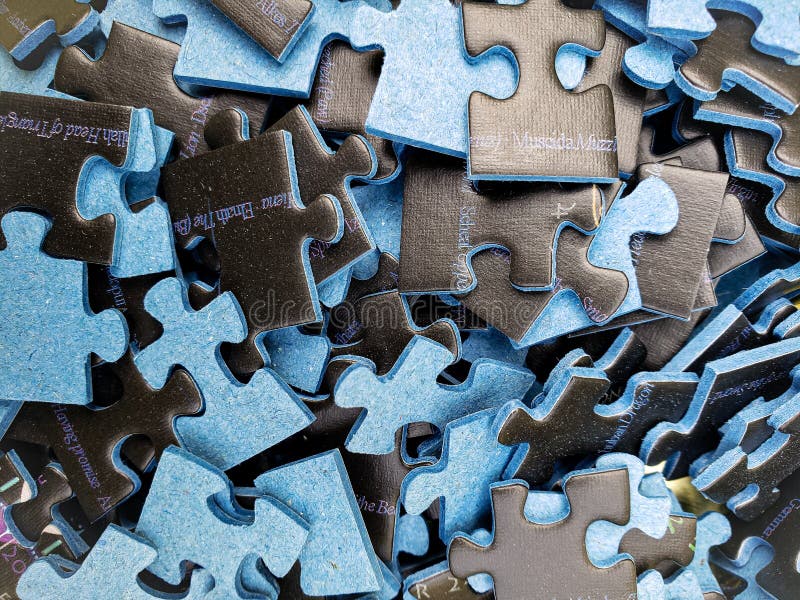 Pieces of an Incomplete Puzzle Jigsaw Stock Image - Image of connection ...