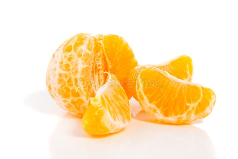 Pieces of juicy mandarin stock photo. Image of fruit - 12828362