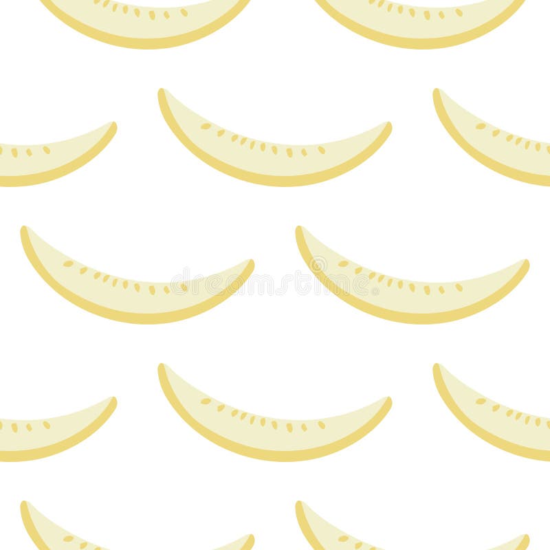 Pieces of Melon Seamless Pattern Vector Illustration Stock Vector ...