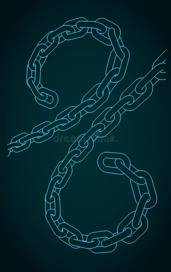 Pieces of Metal Chain Illustration Stock Vector - Illustration of dock ...
