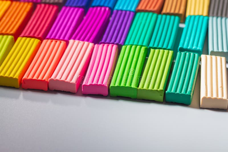 Pieces of Multi-colored Plasticine for Modeling and Modeling by ...