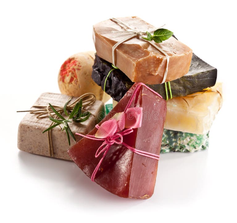 Pieces of natural soap. stock image. Image of handmade - 19300367